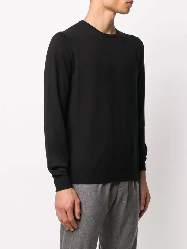 BARBA NAPOLI Round Neck Jumper - Black