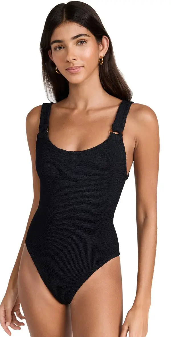 Hunza G Domino One-piece Swimsuit - Black