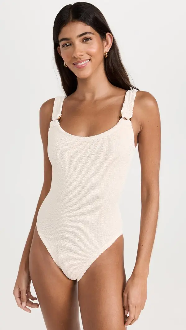 Hunza G Domino One-piece Swimsuit - Blush