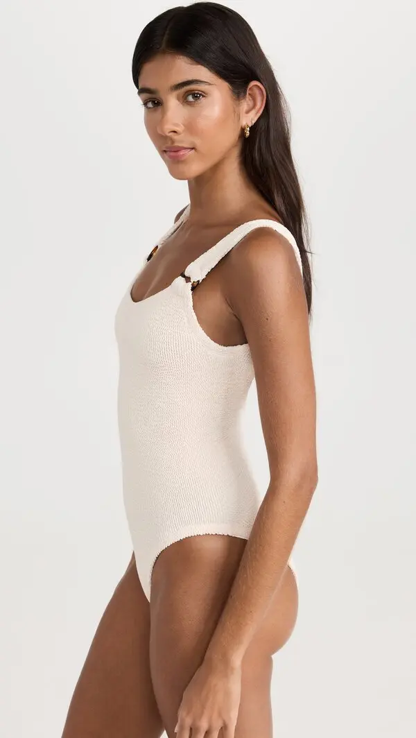 Hunza G Domino One-piece Swimsuit - Blush