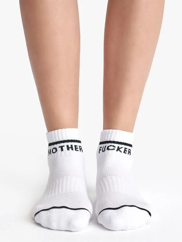 MOTHER Baby Steps Ankle Mf Socks - White