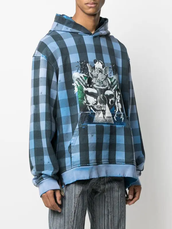Alchemist Babylon Burning Check Hoodie