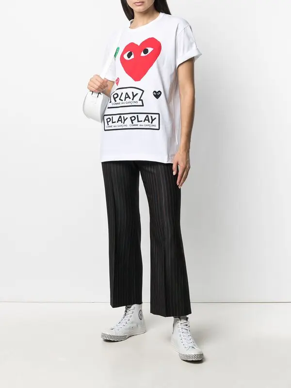 Play Comme Des Garcon Multi Logo T-shirt