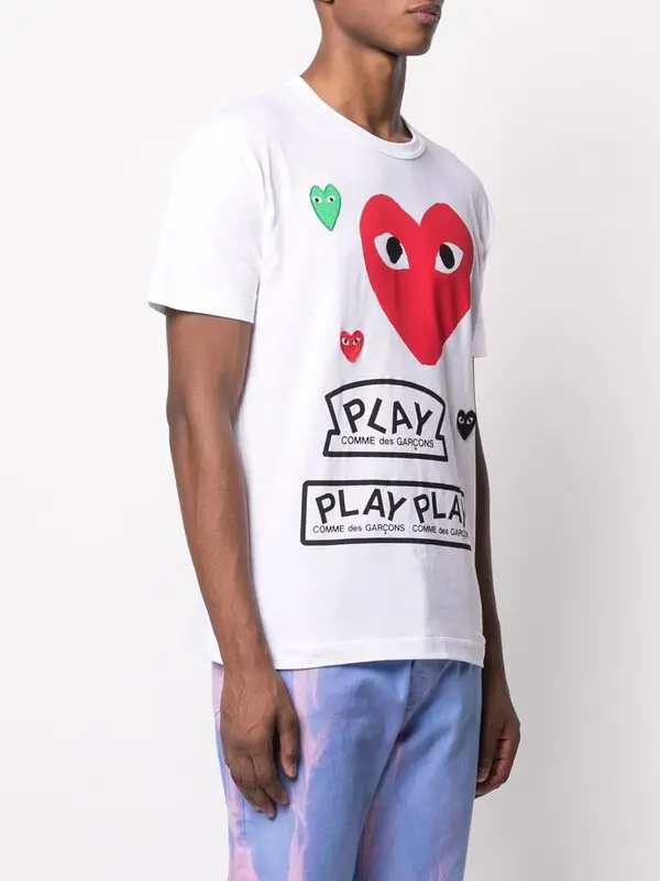 Play Comme Des Garcon Multi Logo T-shirt