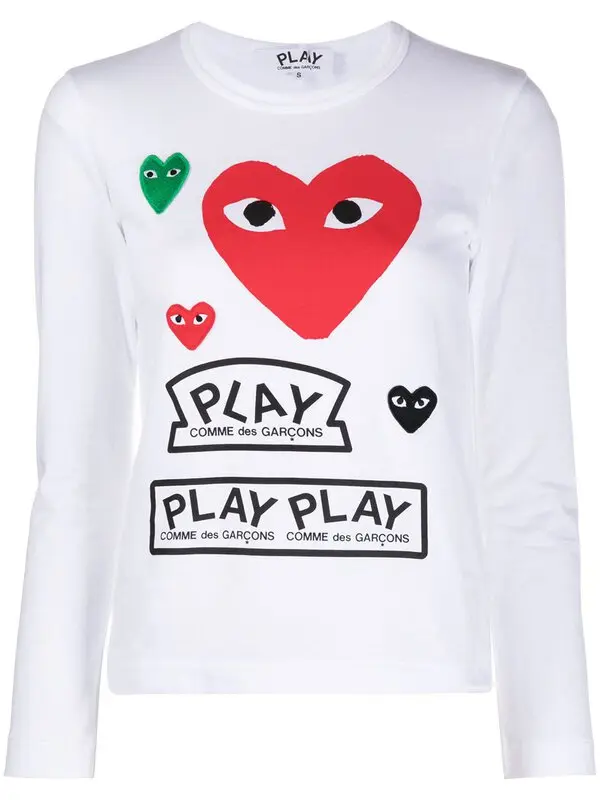 Play Comme Des Garcon Long-sleeved T-shirt - White