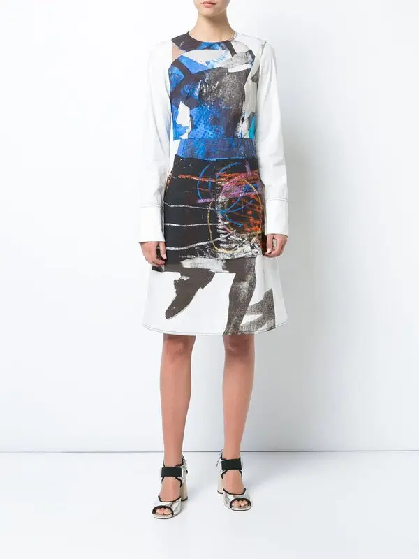 Marni Abstract Print Skater Dress