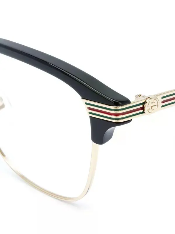 Gucci Square Frame Glasses - Gold