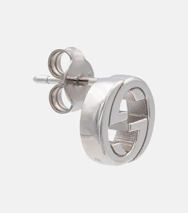 Gucci Interlocking G Sterling Stud Earrings