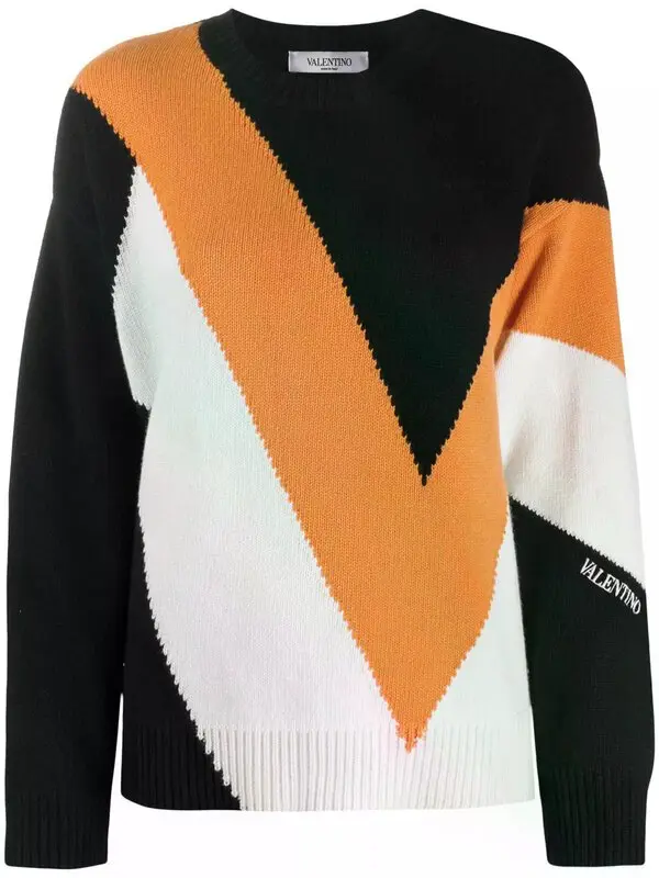 Valentino Garavani Intarsia Knit Jumper - Black