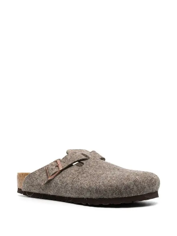 BIRKENSTOCK Boston Round-toe Slippers - Brown