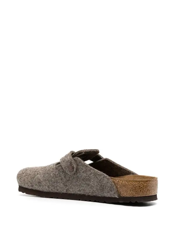 BIRKENSTOCK Boston Round-toe Slippers - Brown