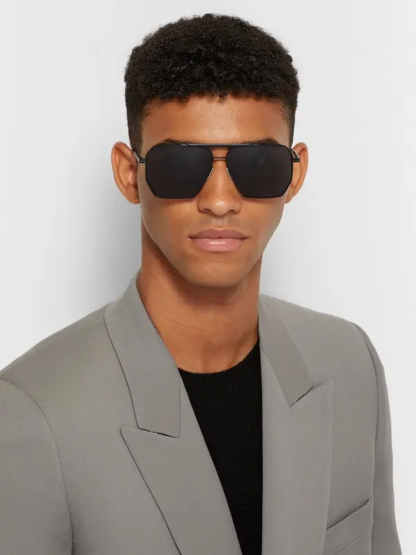 Bottega Veneta Aviator-style Metal Sunglasses