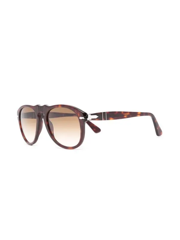 Persol Tortoiseshell Round Frame Sunglasses