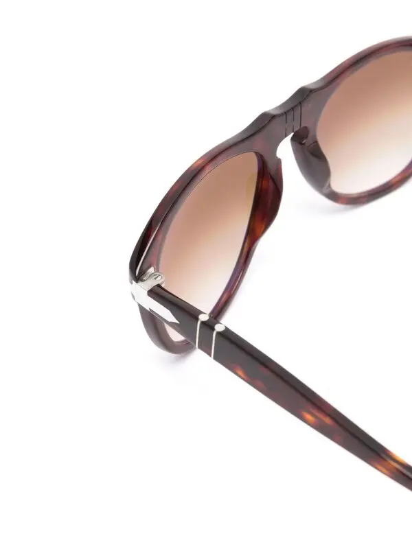 Persol Tortoiseshell Round Frame Sunglasses