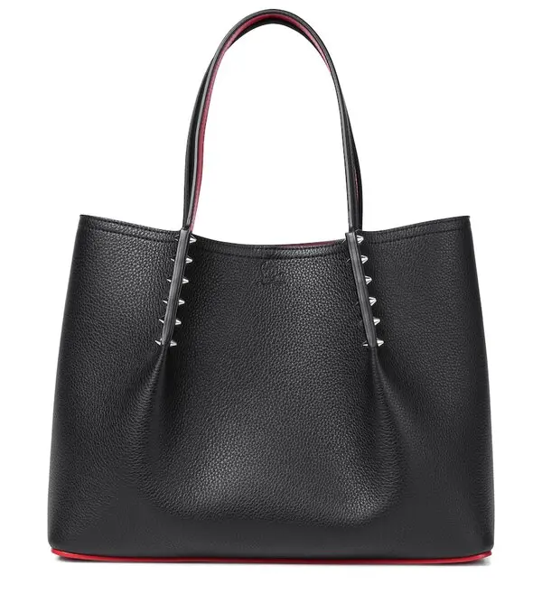 CHRISTIAN LOUBOUTIN Cabarock Small Leather Tote - Black