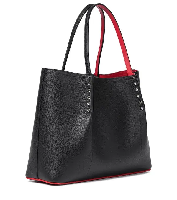 CHRISTIAN LOUBOUTIN Cabarock Small Leather Tote - Black