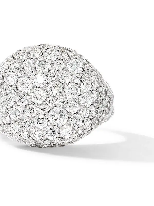 David Yurman 18kt White Gold Diamond Ring - Silver