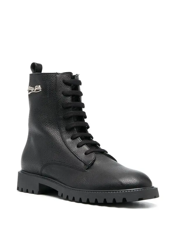 Philipp Plein Leather Lace-up Boots