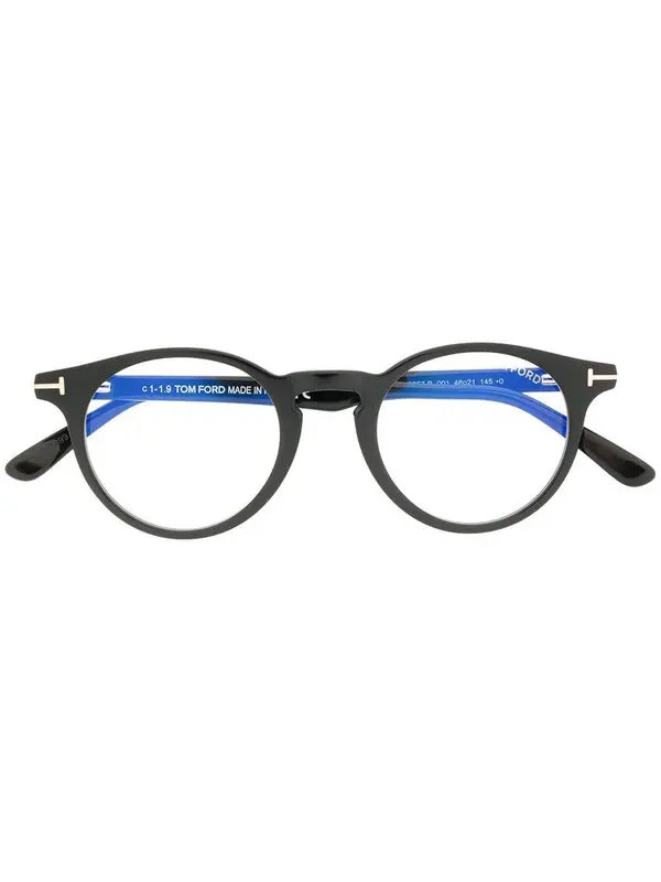 TOM FORD Round Frame Glasses - Black