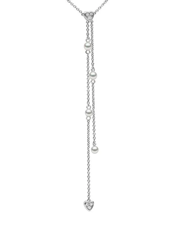 Yoko London 18kt White Gold Diamond And Pearl Necklace