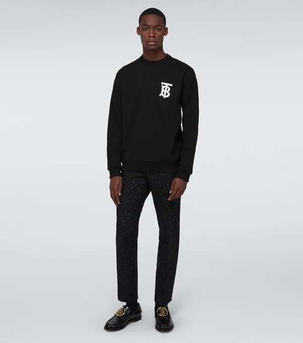 Burberry Dryden Tb Logo Sweatshirt - Black | Editorialist