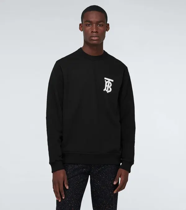 Burberry Dryden Tb Logo Sweatshirt - Black | Editorialist