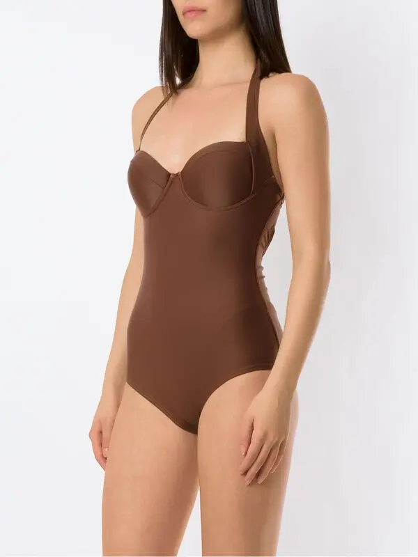 AMIR SLAMA Plain One-piece - Brown