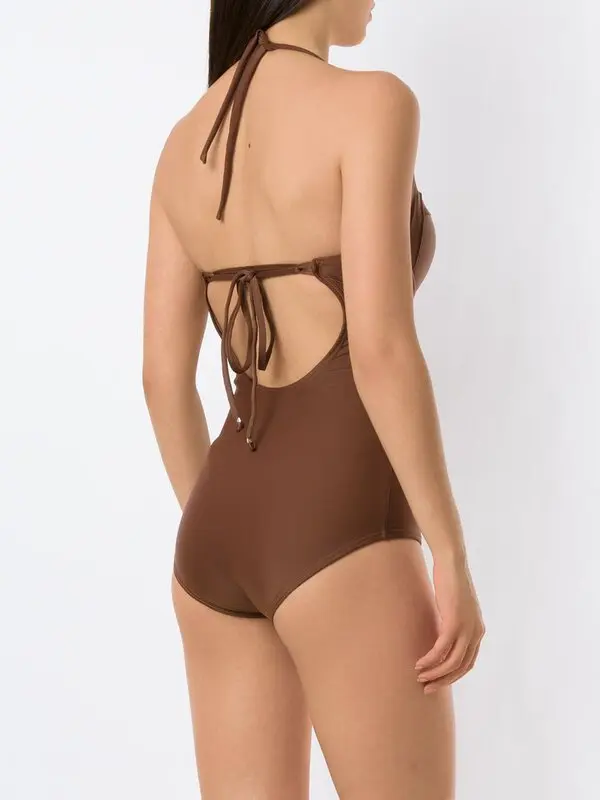 AMIR SLAMA Plain One-piece - Brown