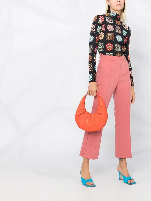 La DoubleJ Floral Print Turtleneck Top