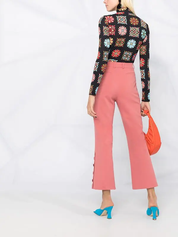 La DoubleJ Floral Print Turtleneck Top