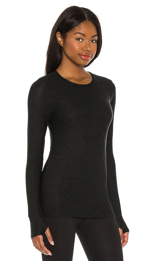 Beyond Yoga Classic Crew Pullover - Darkest Night