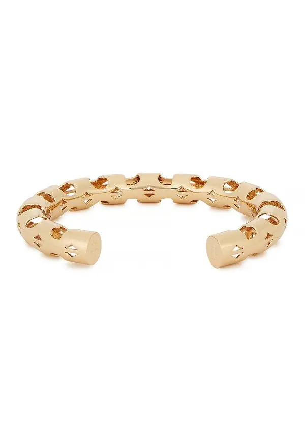 Tory Burch Serif-t Fretwork Cuff Bracelet