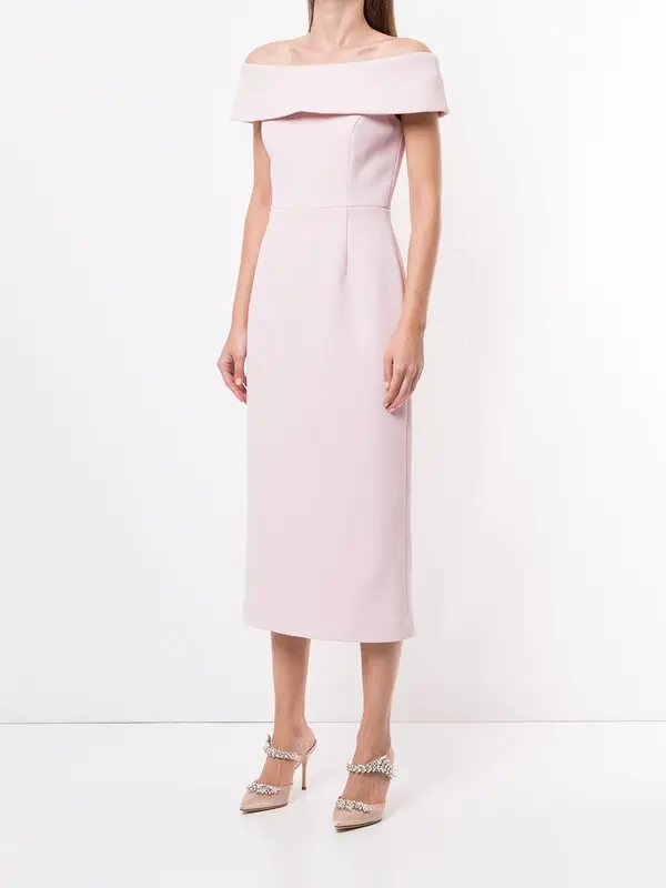 Rebecca Vallance Off-shoulder Fitted Dress - Pink