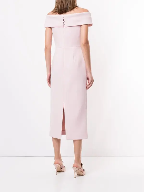 Rebecca Vallance Off-shoulder Fitted Dress - Pink