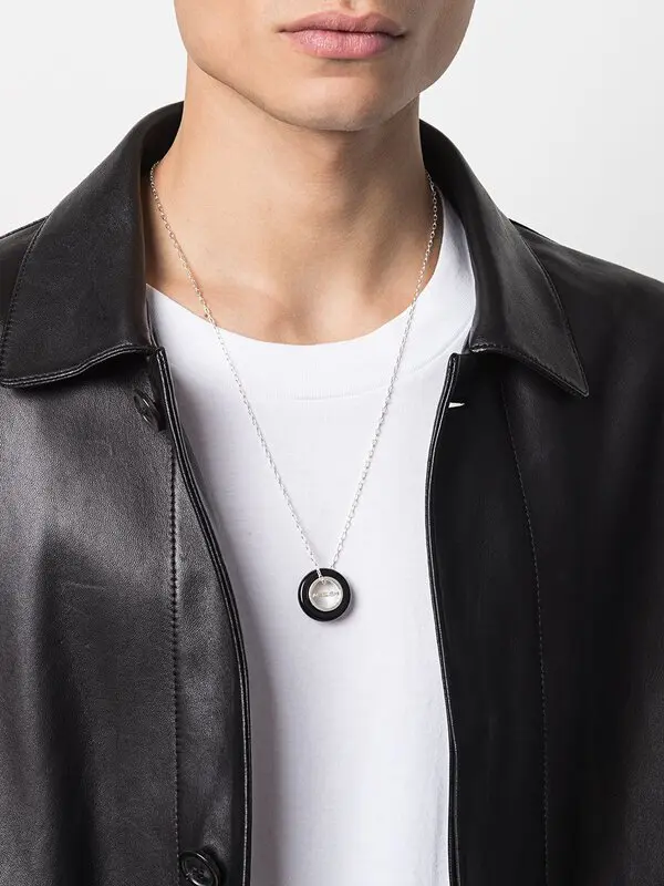 AMBUSH Engraved Logo Round Pendant Necklace