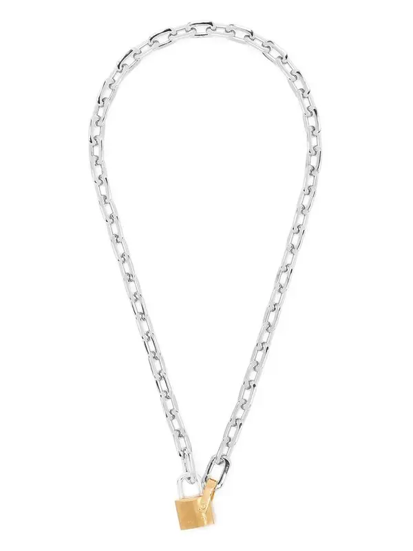 AMBUSH Small Padlock Chain Necklace - Silver