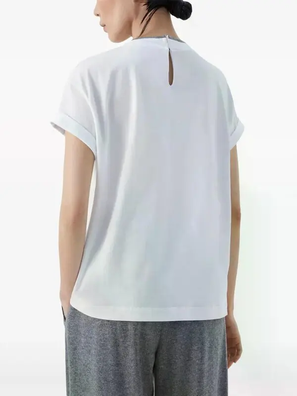 Brunello Cucinelli Contrast-trim T-shirt