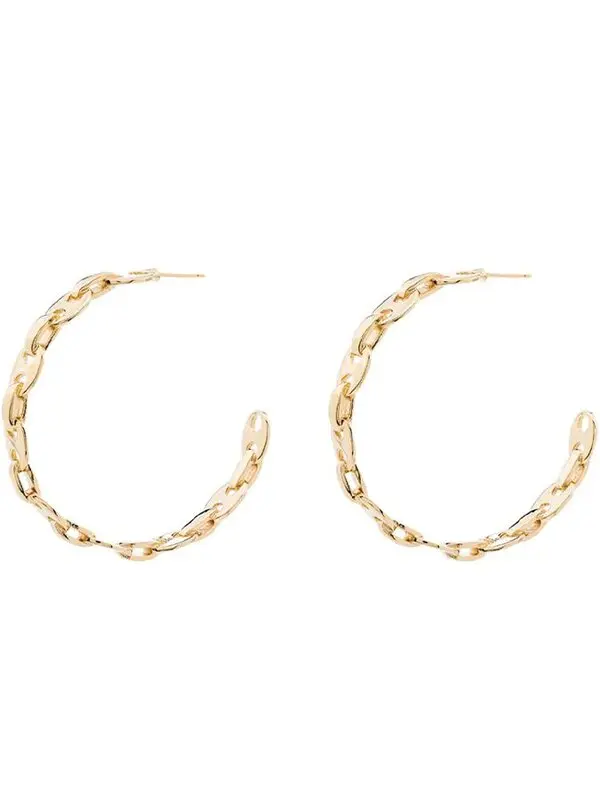 Rabanne Chain-link Hoop Earrings - Gold