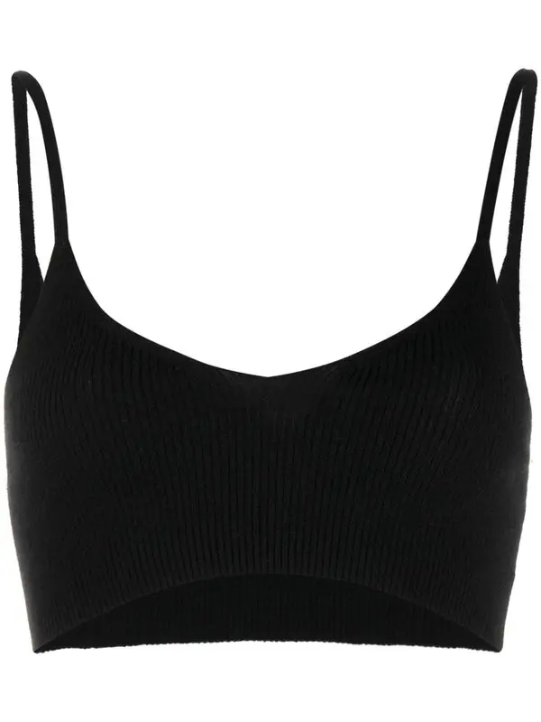 Cashmere In Love Alessi Knitted Cashmere Bralette - Black