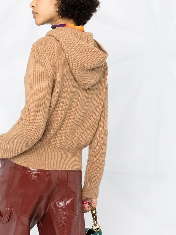 Cashmere In Love Ribbed-knit Hoodie
