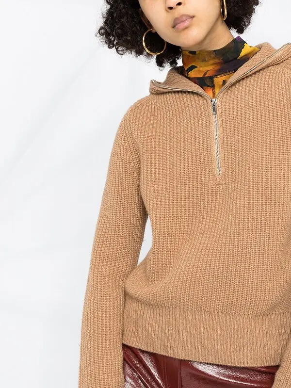 Cashmere In Love Ribbed-knit Hoodie