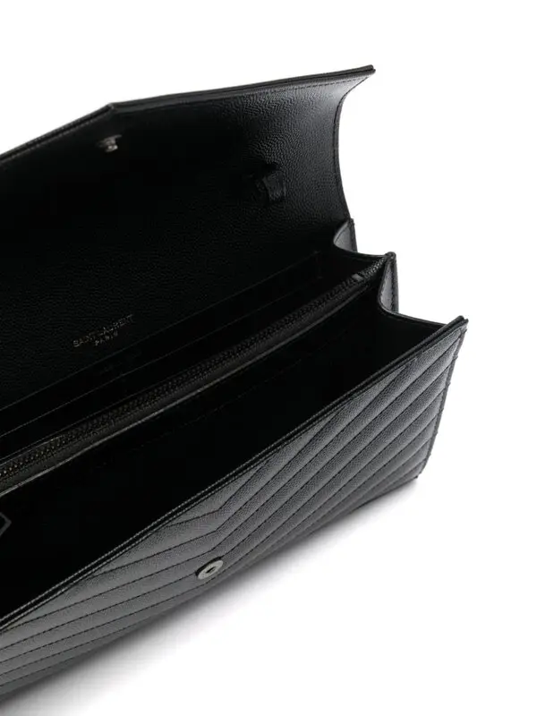 Saint Laurent Classic Cassandre Chain Wallet - Black