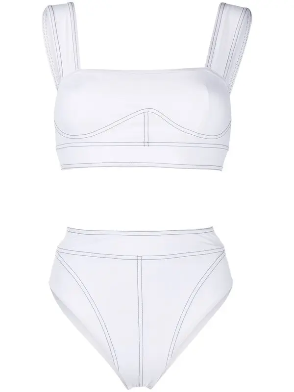 NOIRE SWIMWEAR Bralette Two-piece Bikini - White