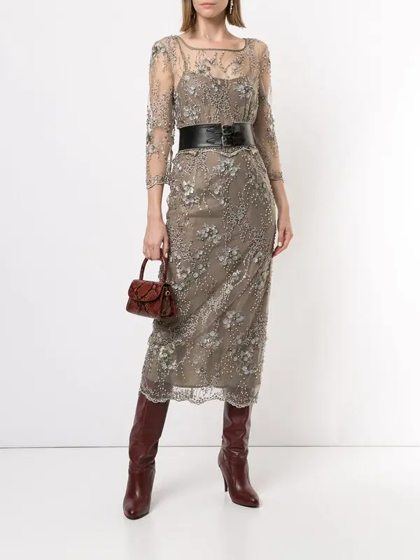 Antonio Marras Embroidered Cocktail Dress