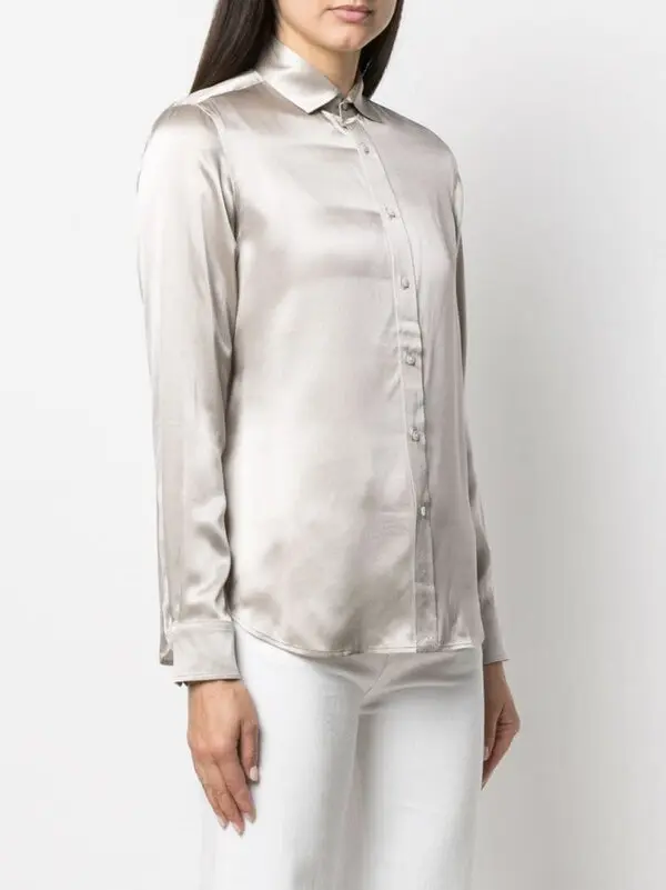 Ralph Lauren Long-sleeve Silk Shirt