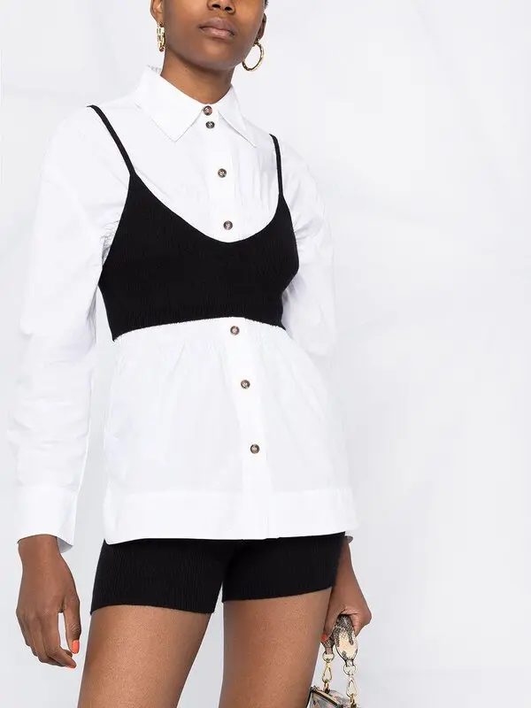 Cashmere In Love Alexa Ribbed-knit Biker Shorts - Black