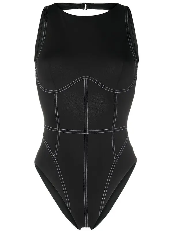 NOIRE SWIMWEAR Open-back One-piece Swimsuit - Black