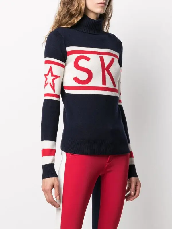 Perfect Moment Intarsia Knit Jumper - Blue
