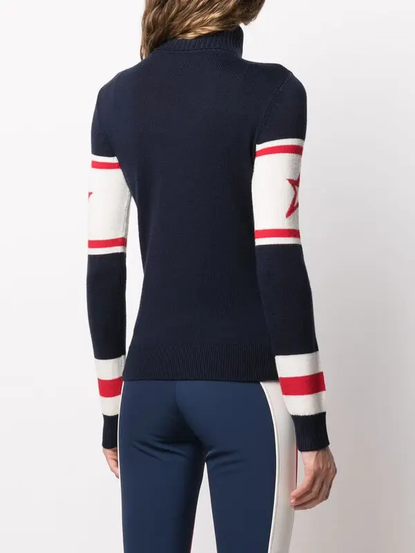 Perfect Moment Intarsia Knit Jumper - Blue