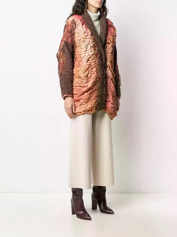 A.N.G.E.L.O. VINTAGE CULT 1980s Woven Draped Panel Coat